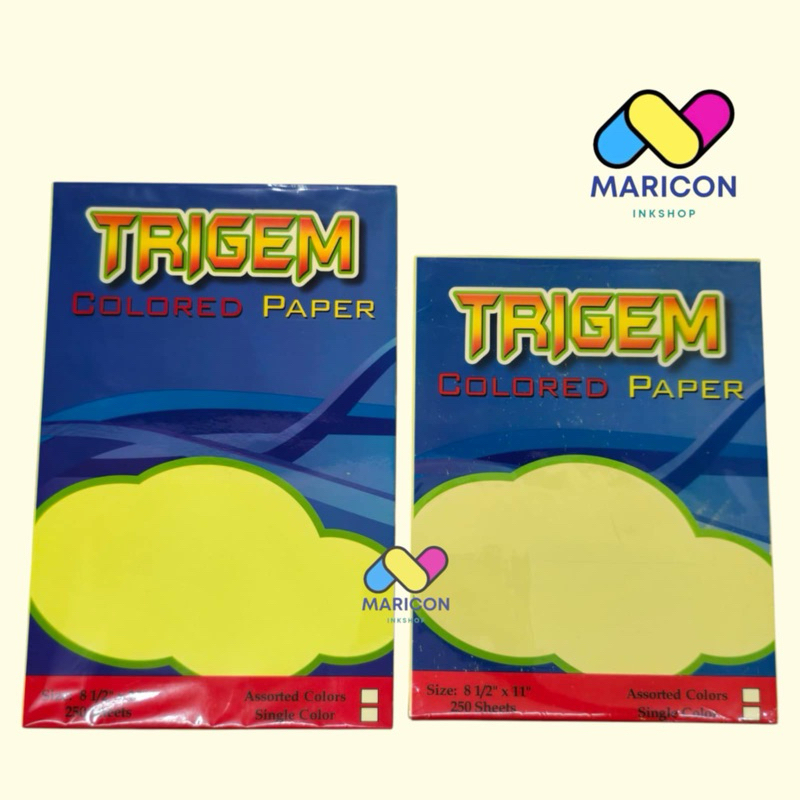 TRIGEM or AVIa colored paper 250pcs per pack (Long/short) | Shopee ...