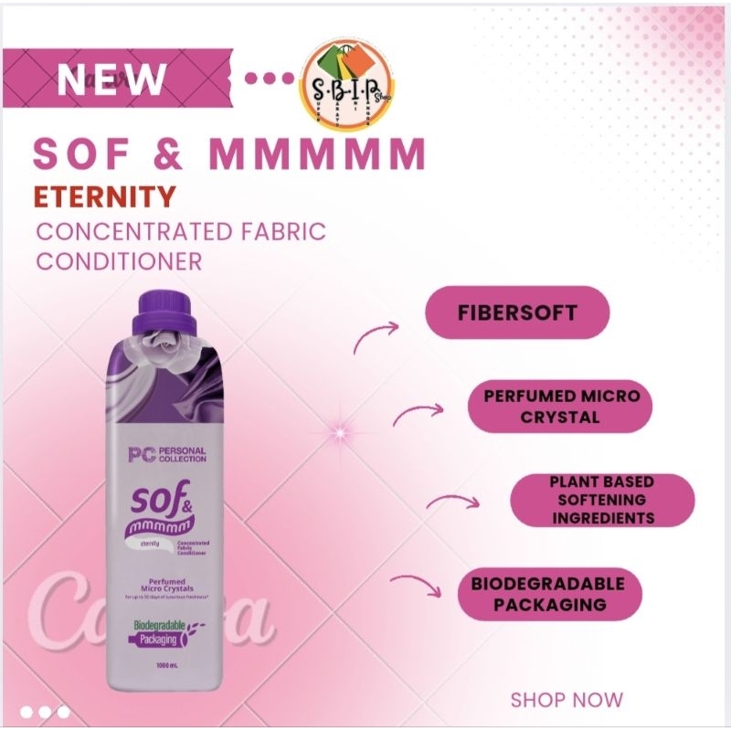 SOF ETERNITY FABRIC CONDITIONER 1000 ML | Shopee Philippines