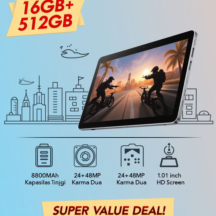 Tablet Original 10.1Inch Large Screen GPS 9400mAh 12GB + 512GB Dual SIM ...