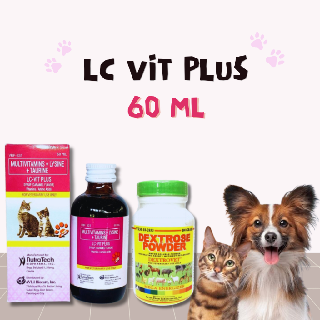 [FCR AGRIVET] LC Vit PLUS Syrup Multivitamins w/ Taurine for Cats 60ml ...