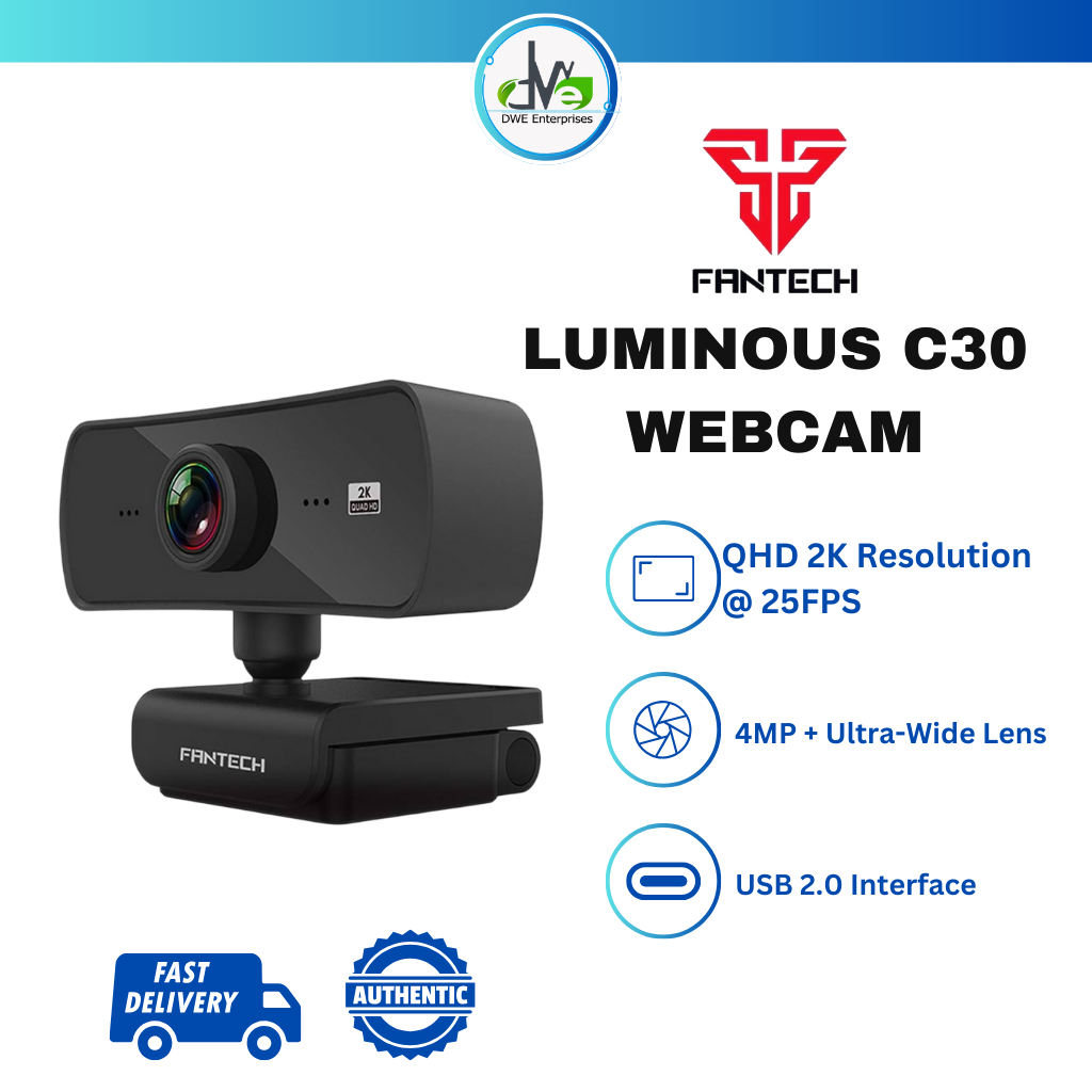 FANTECH LUMINOUS C30 2K QUAD HD WEBCAM | Shopee Philippines
