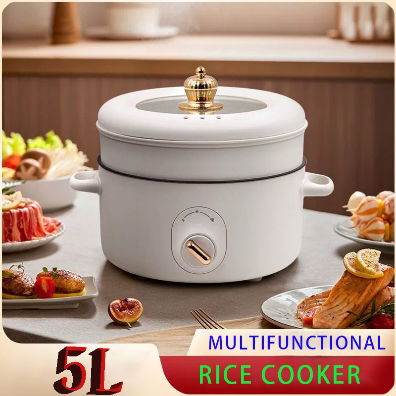 5L Multifunctional Rice Cooker Single/Double Thickened PP Anti-stick ...