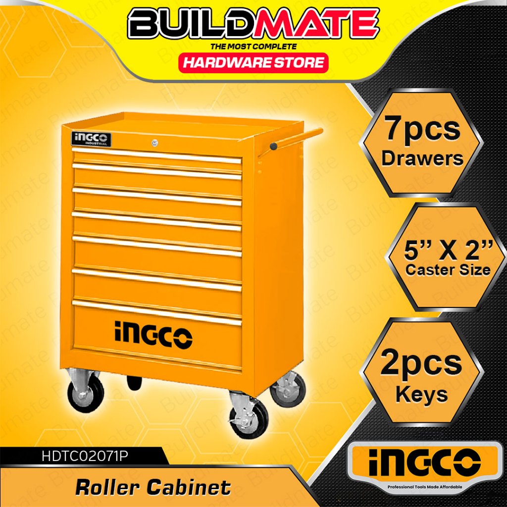 BUILDMATE Ingco Metal Roller Cabinet Tool Box Organizer with Wheels ...