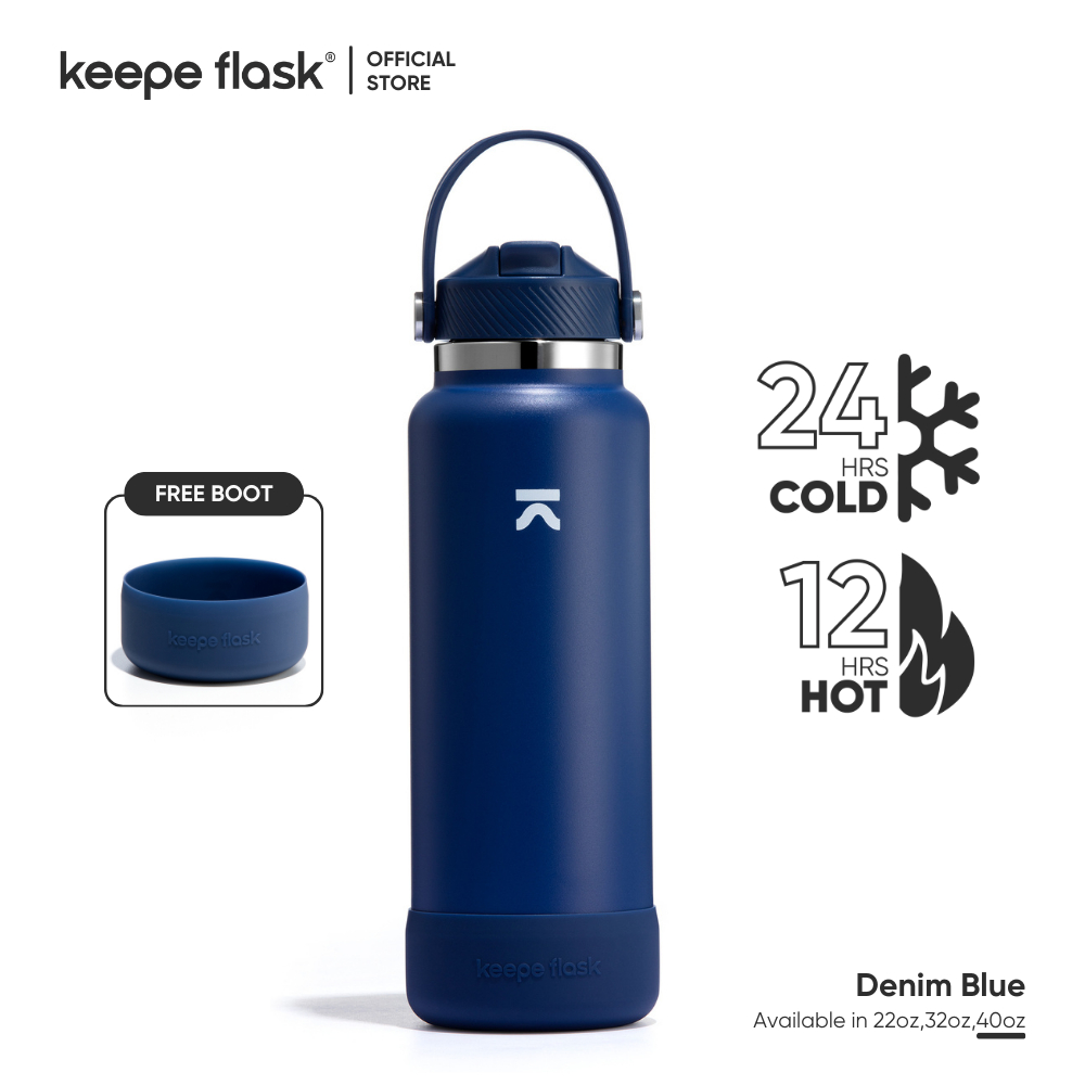 Keepe Flask Premium Demin Blue Stainless Steel Tumbler Hot and Cold ...