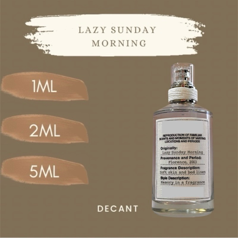 PERFUME DECANT Lazy Sunday Morning (1ml, 2ml, 5ml) | Shopee Philippines