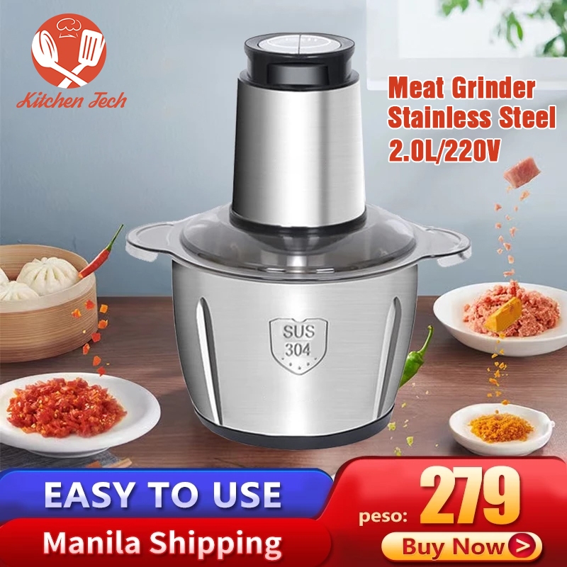 2L Meat Grinder Multifunction ElectricKitchen Chopper Shredder ...