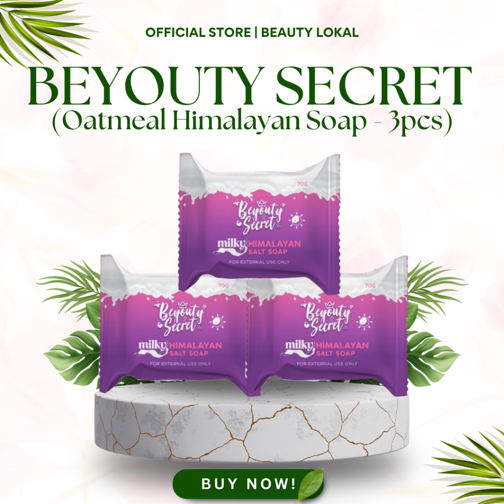 BEYOUTY SECRET 3pcs Milky Oatmeal Himalayan Salt Soap | Shopee Philippines