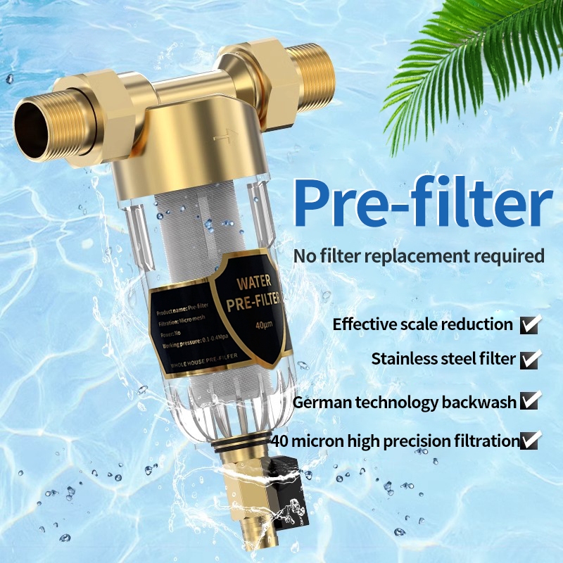 Food Grade Brass Filtration Reusable Whole House Spin-down Pre-Sediment ...