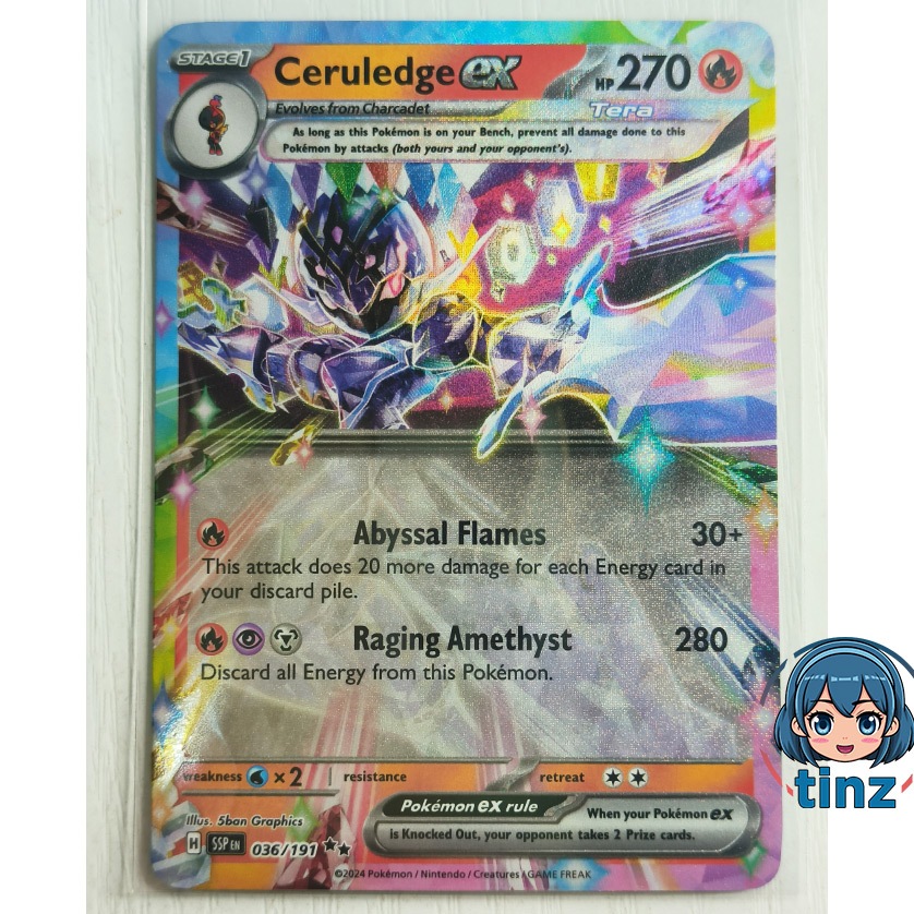 Ceruledge ex - 036/191 - Ultra Rare - SV08: Pokémon Surging Sparks (SSP ...