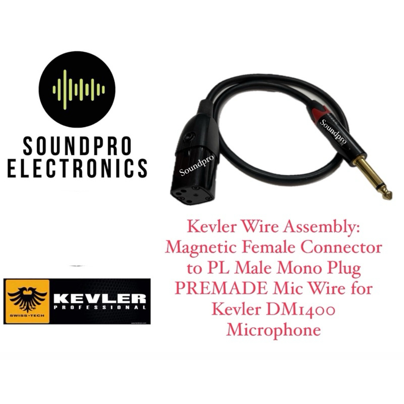 Kevler Wire Assembly:Magnetic Female Connector to KEVLER PL Mono Plug ...