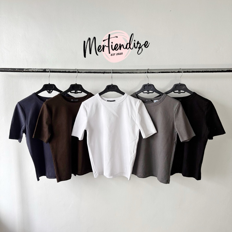 Z•ARA INTERLOCK BASIC TSHIRT | Mertiendize | Shopee Philippines