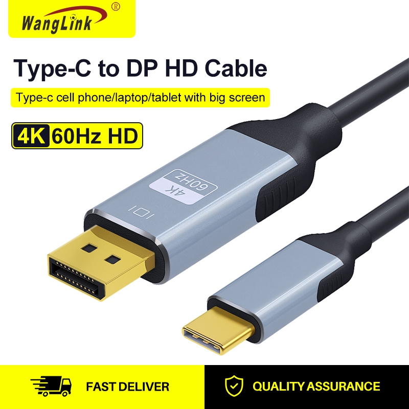 WangLink USB C to DP Cable 4K/8K 60HZ UHD for Phone TV iPad Pro Samsung ...