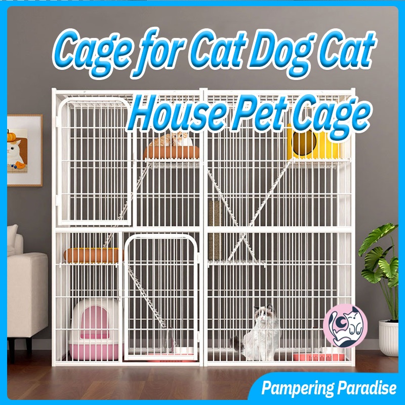 Multilayer Extra-Large Space Square Tube Cat Cage Vila Strong durable ...
