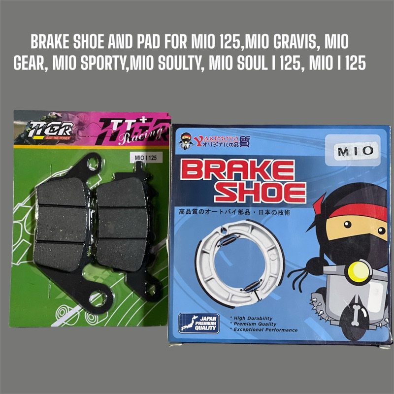 BRAKE SHOE & PAD (SET) FOR MIO 125, GRAVIS, MIO GEAR, MIO I 125, MIO ...