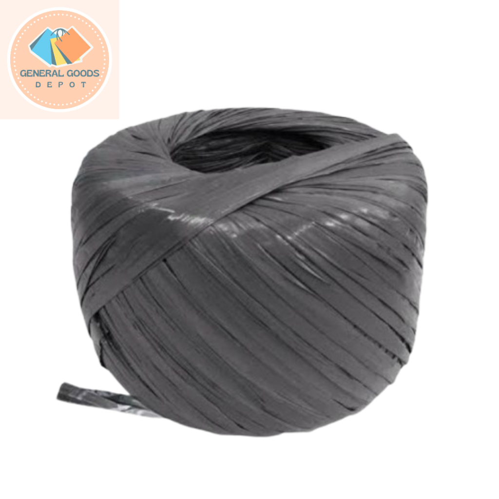Black Plastic Rope (Polyester Nylon) (1 roll/800 grams) | Shopee ...