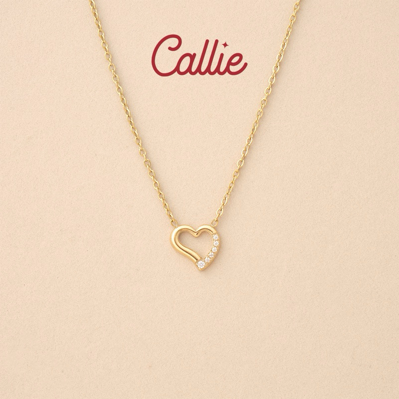 Callie Stainless Steel Emma Heart Necklace Shop Callie | Shopee Philippines