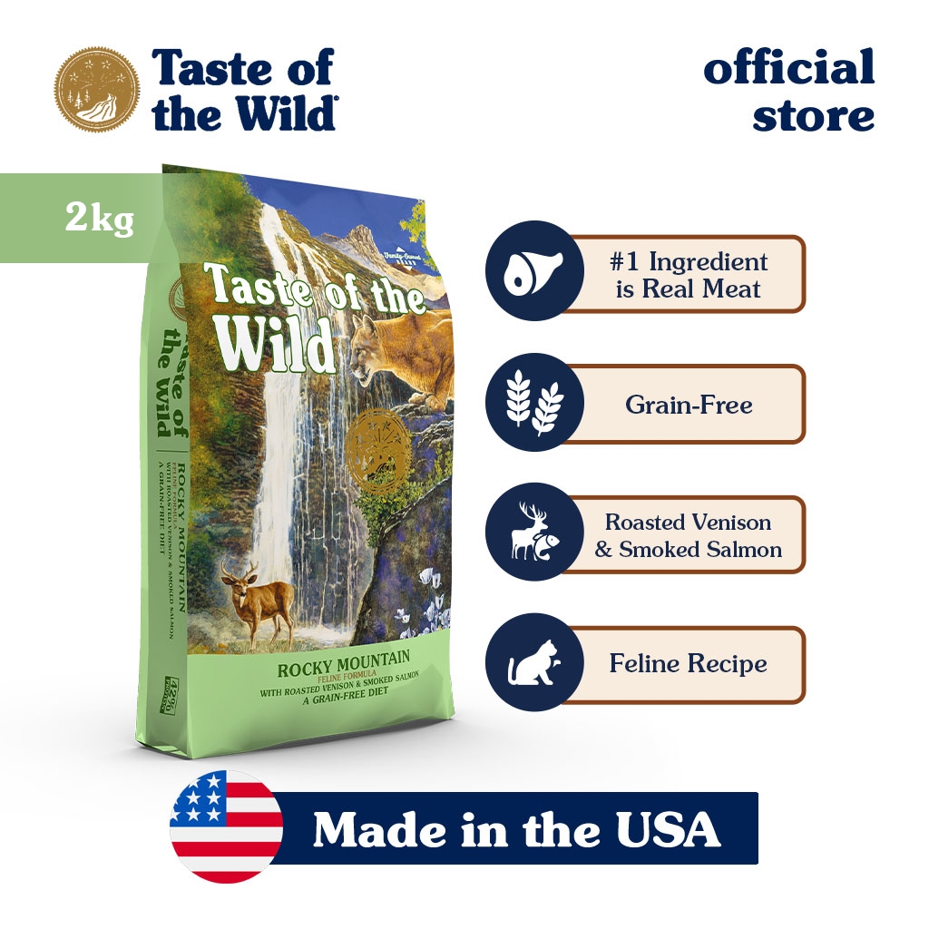 Taste of the Wild Cat Food - Rocky Mountain Grain-Free 2kg | Shopee ...