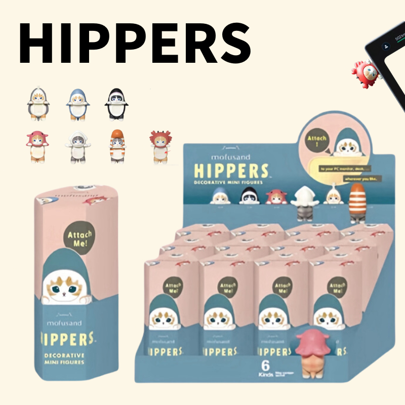 1pcs Mofusand blind box mobile phone pendant Mofusand Hippers series ...