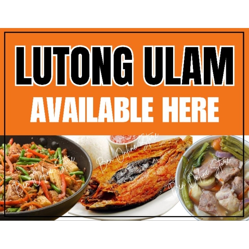 LUTONG ULAM SIGNAGE, FASTFOOD SIGNAGE, LAMINATED, PVC TYPE, WATERPROOF ...
