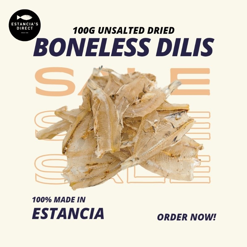 Dried Boneless Dilis from Estancia, Iloilo - 100g, Premium Quality, Sun ...