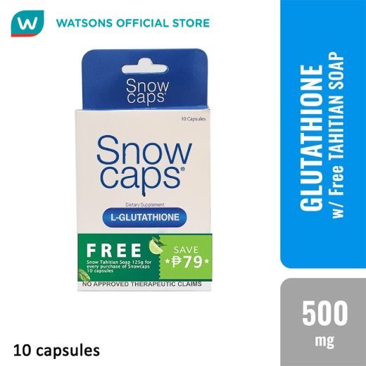 SNOWCAPS L-Glutathione with Free Tahitian Soap 10s | Shopee Philippines