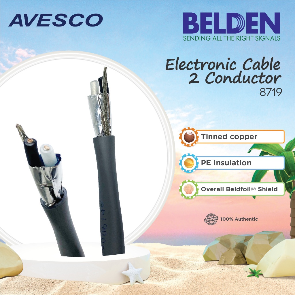 Belden | Electronic Cables 2 Conductor | 8719 |16AWG Tinned Copper PE ...