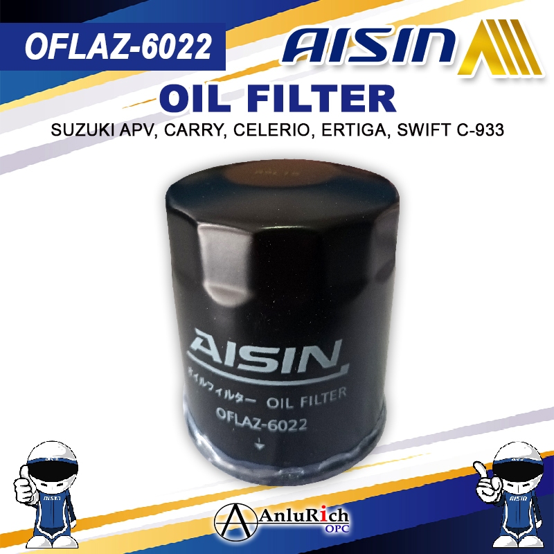 AISIN OIL FILTER for Suzuki APV, Carry, Celerio, Ertiga, Swift C-933 ...
