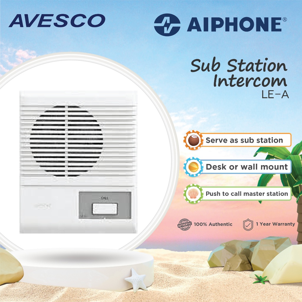 Aiphone Surface Mount Sub Station Intercom | LE-A | ABS plastic housing ...