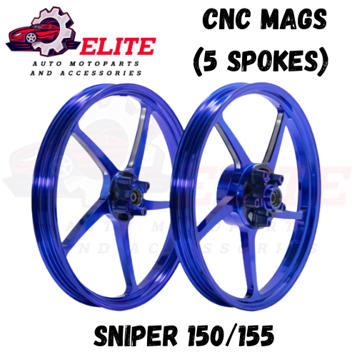 EliteAutoMoto Motorcycle CNC Mags Yamaha Sniper 150/155 Mags 17 Inch ...
