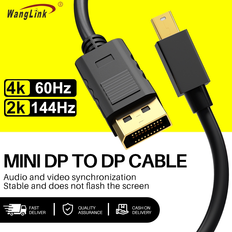 WangLink Mini DP Cable Display port to DP Data Cable 1080P/4K Adapter ...