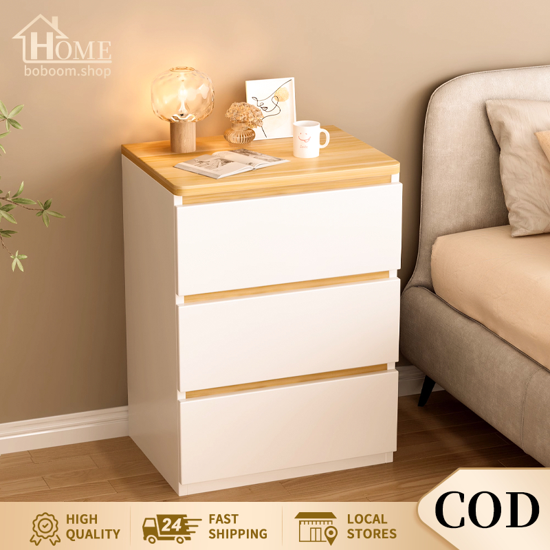 ♬COD♬ Bedside Table With Drawer Simple Side Table for Bedroom Living ...