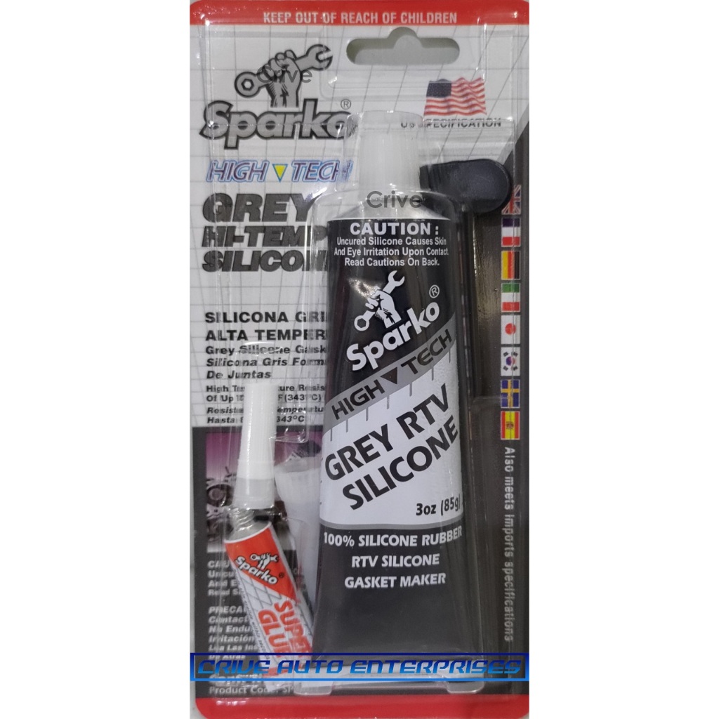 ORIGINAL Sparko Silicone Gasket Maker RTV Sealant, Hi-Temp, Adhesive ...