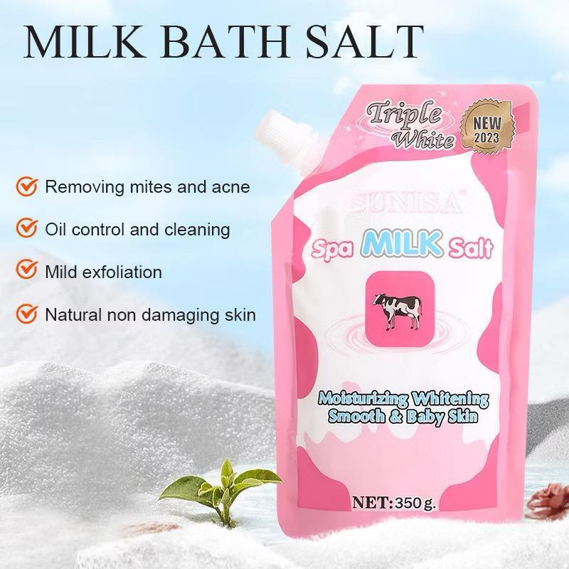 SUNISA Milk Bath Salt – Deep Cleansing, Moisturizing, Whitening, Mild Exfoliation, 350g | Shopee ...