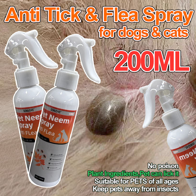 SENLOVE Anti Flea And Tick For Dogs Spray Pulgas Remover For Dog Cat ...