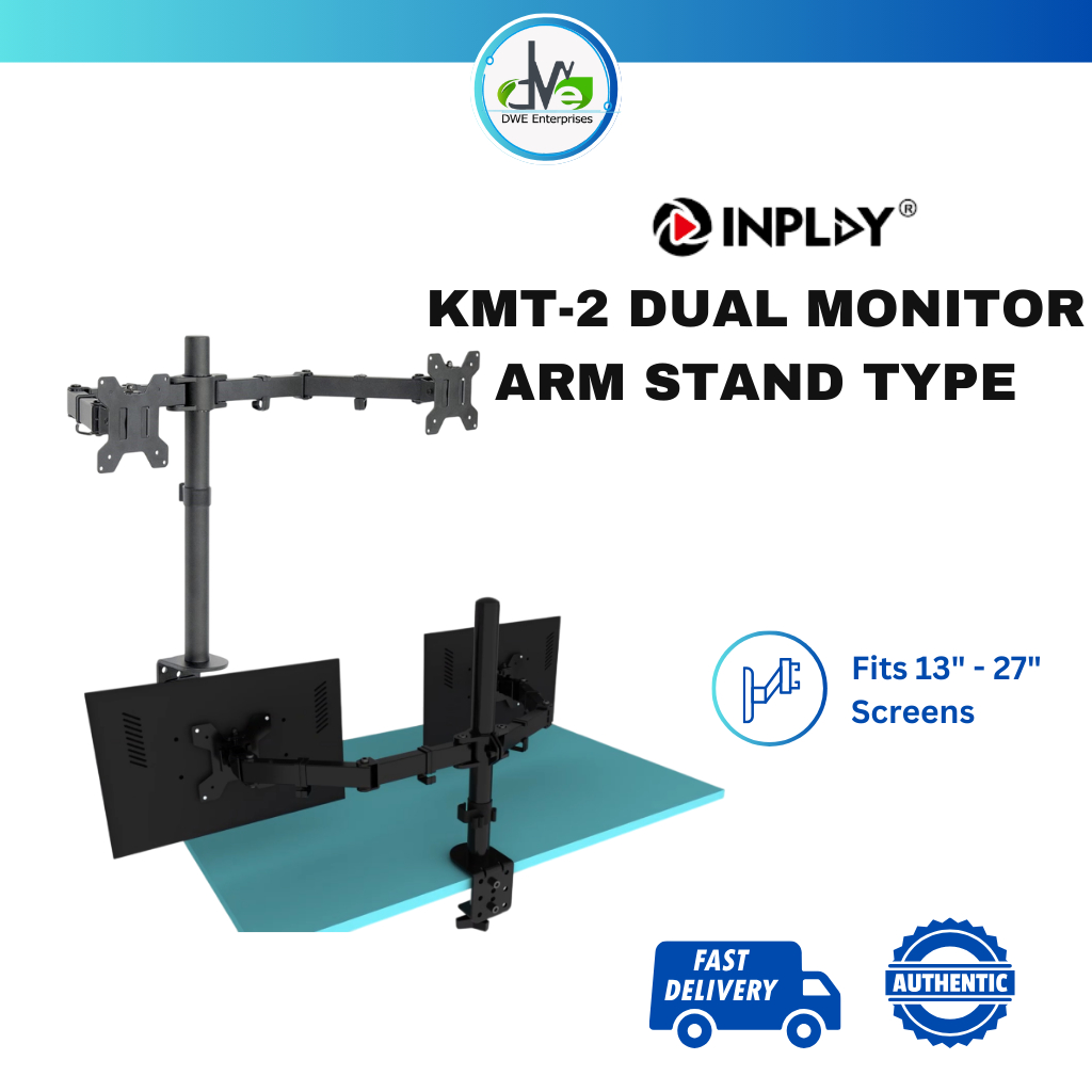 INPLAY KM-2 B DUAL MONITOR ARM STAND TYPE | Shopee Philippines