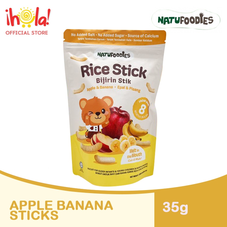 Hola Store NATUFOODIES Apple Banana Stick - 35G (Halal Certified ...