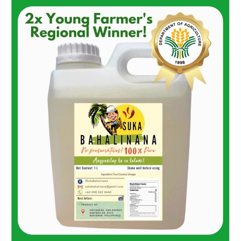1L SUKANG TUBA 100% Pure Coconut Vinegar without Additives | Pure Suka ...