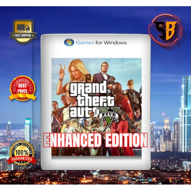 PC Laptop Video Game GTA Grand Theft Auto V ENHANCED EDITION Windows OS ...