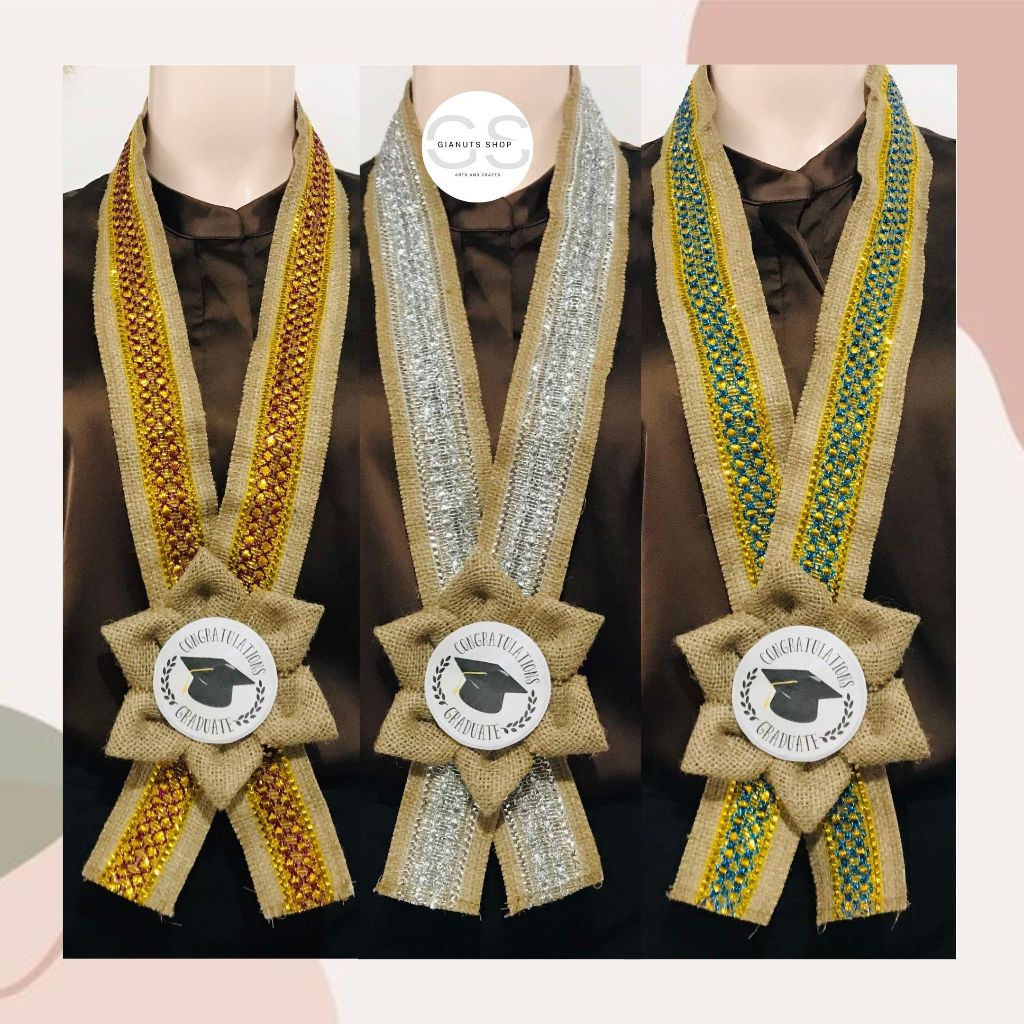 Jute Burlap Garland Handmade Graduation Sash Ribbon with Free Logo ...