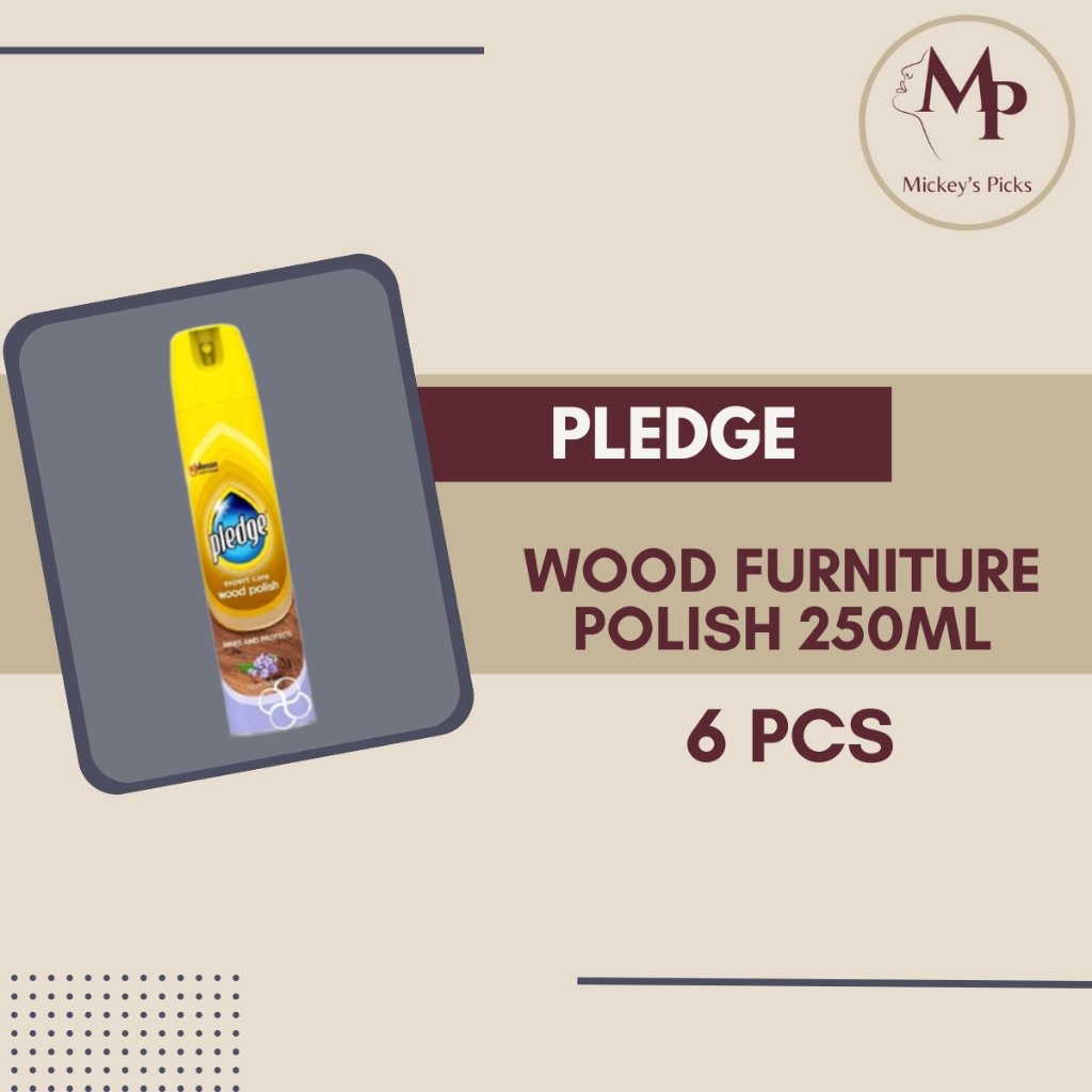 6 pcs Pledge Wood Furniture Polish, Classic or Lavender, 250mL | Shopee ...