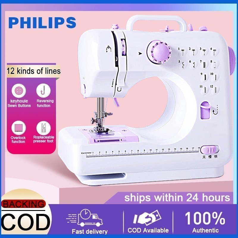 Philips Multifunctional Sewing Machine 12 Stitch Portable Mini ...