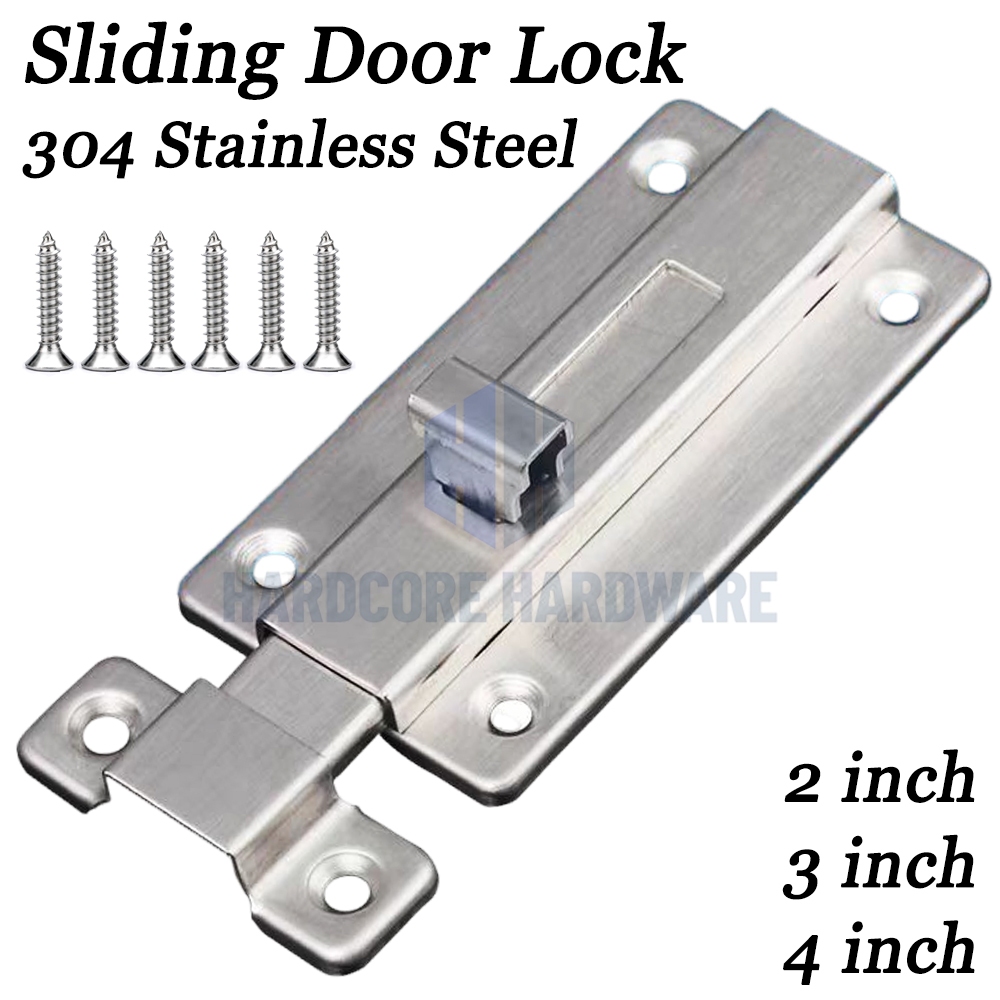 HH Sliding Bar Type Door Lock Stainless Steel Door Latch Lock Shed Lock ...