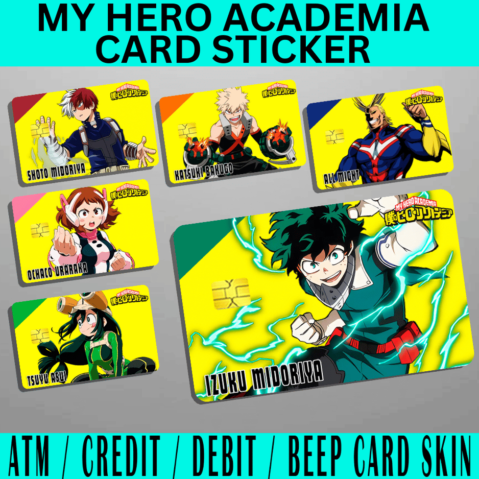 MY HERO ACADEMIA PART 2 Skin Card Sticker - Vinyl Matte Laminated ...