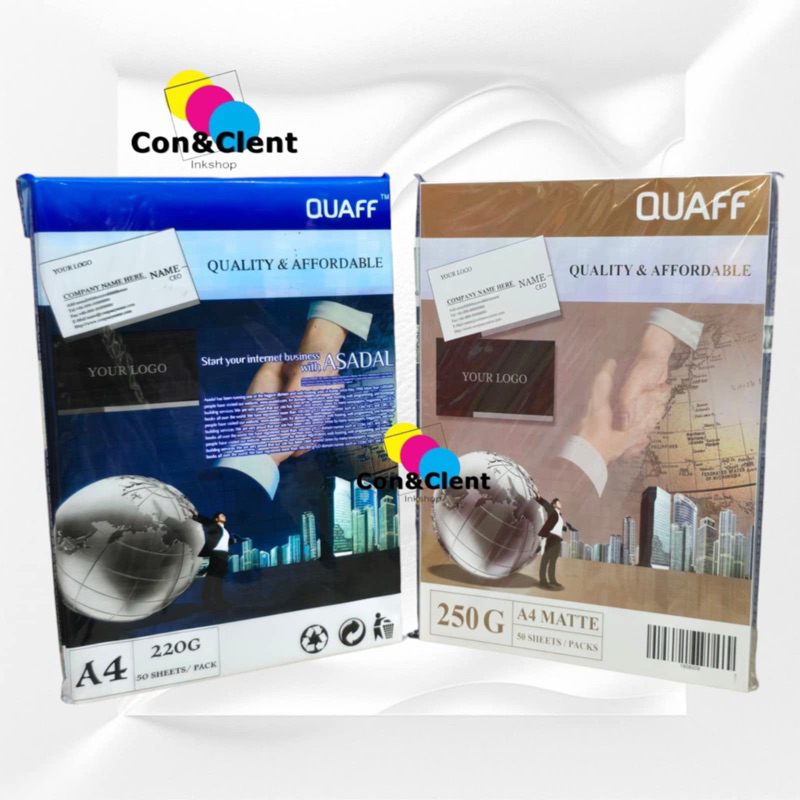 Quaff A4 calling card paper 220gsm or 250gsm 50pcs/pack | Shopee ...