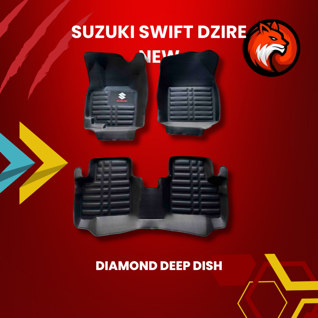 Suzuki Swift 2018-2025 Premium Diamond Deep Dish Car Matting (5D ...