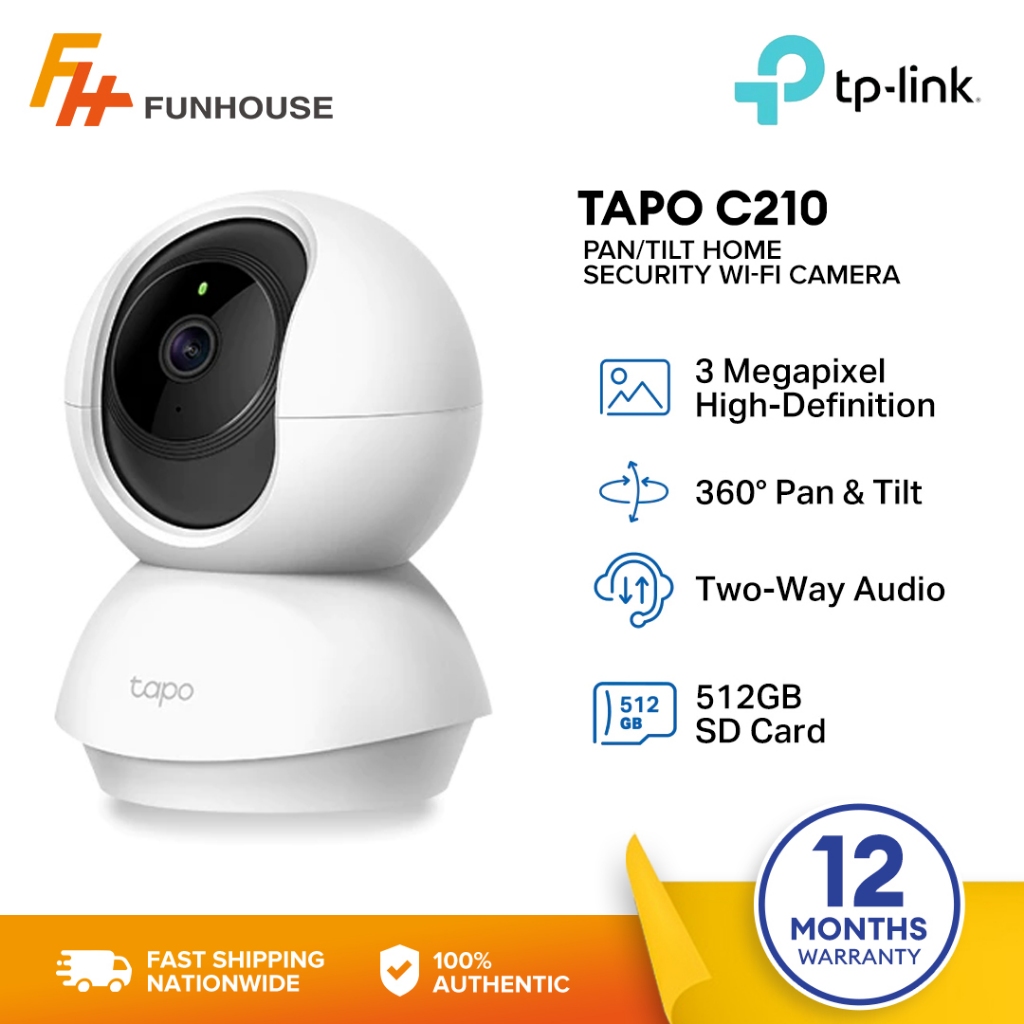 Funhouse | Tp-Link Tapo C210 Pan/Tilt 360 1080p Home Security Night ...