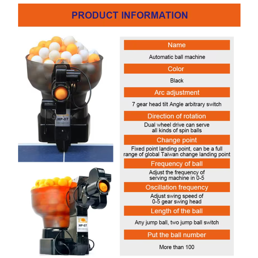 Original HP07 RoboPong MultiFunction Pingpong Robot Robo Pong table ...