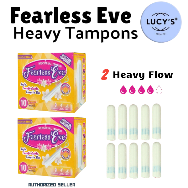 HEAVY FLOW Fearless Eve Menstrual Tampons (2 box = 20 Tampons) | Shopee ...