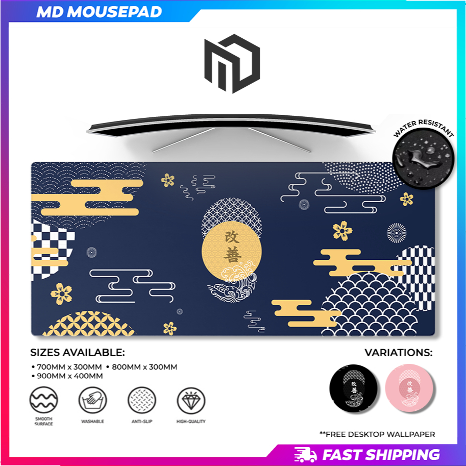 MD Mousepad | Kaizen | Extended Large Gaming Mouse pad Deskmat | Shopee ...