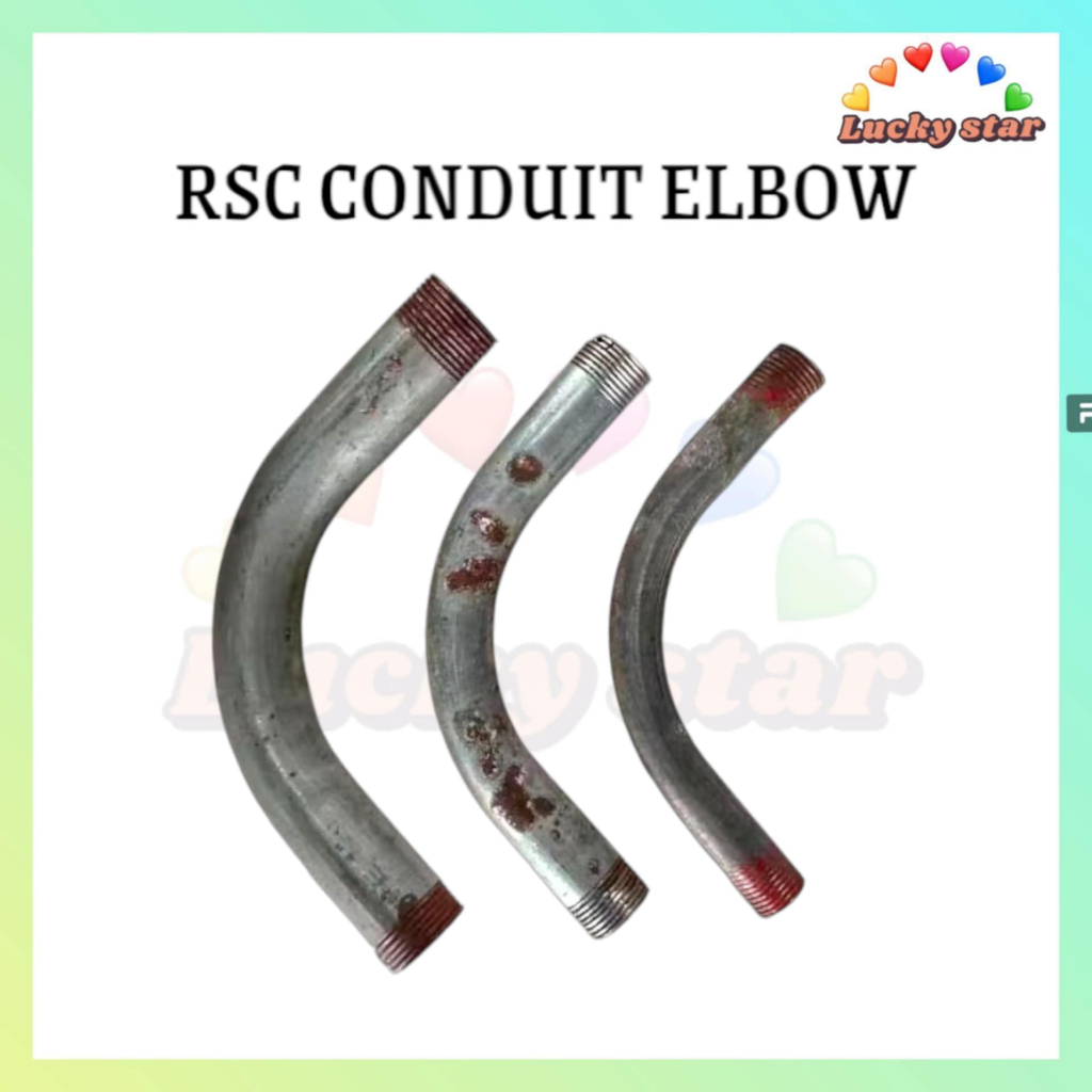 RSC Conduit Elbow 1/2 3/4 1 G.I. Galvanized Steel Conduit Electrical ...